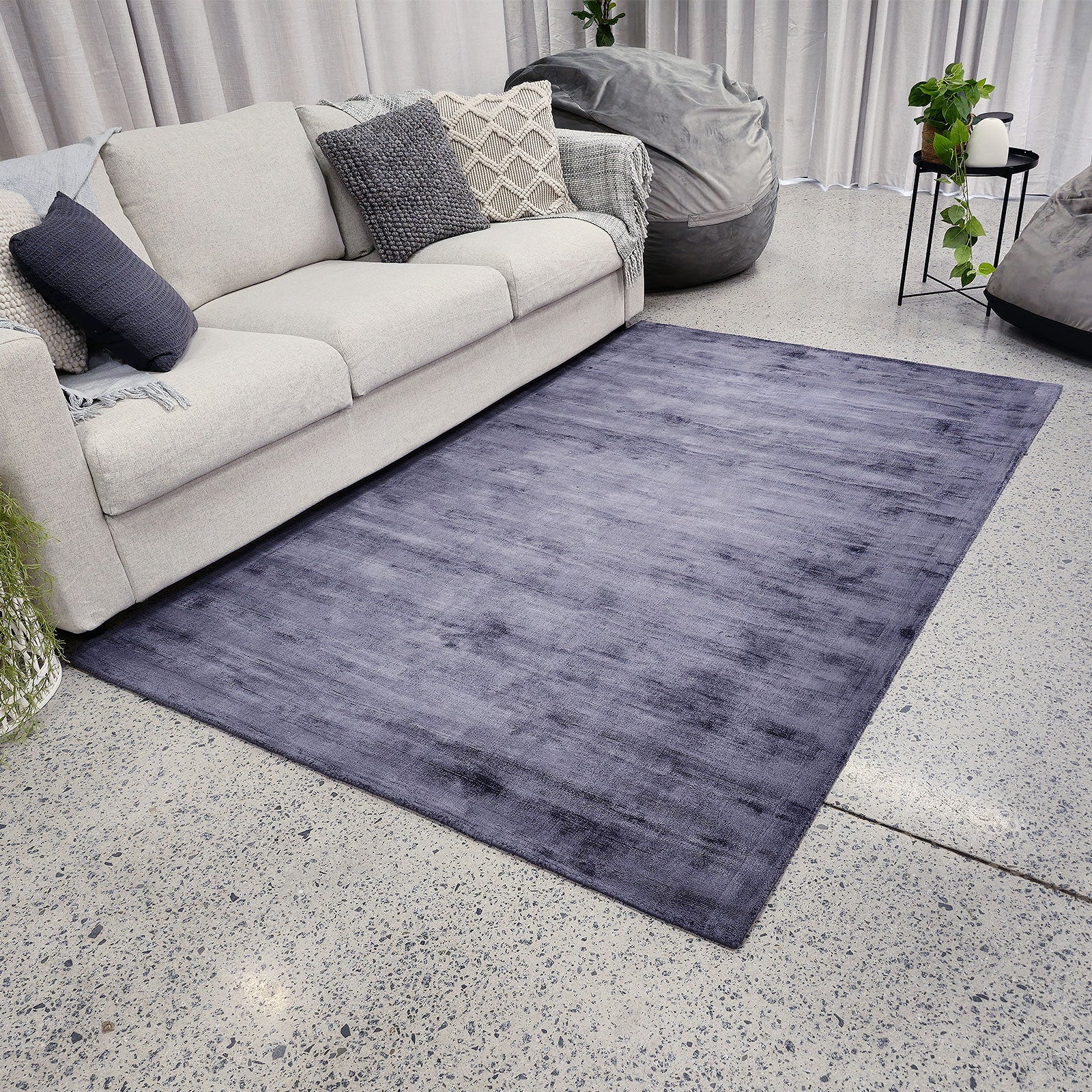 Doncaster Viscose Rug (Slate) | Baha